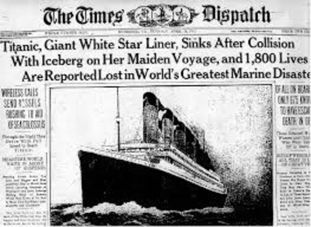 Titanic timeline | Timetoast timelines
