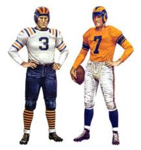NFL uniform/ equipment evolution timeline | Timetoast timelines