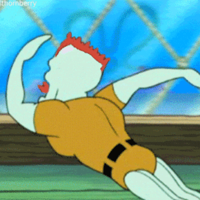 Beautiful Squidward Falling