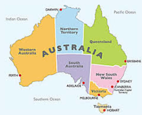 Australia's Colonization timeline | Timetoast timelines