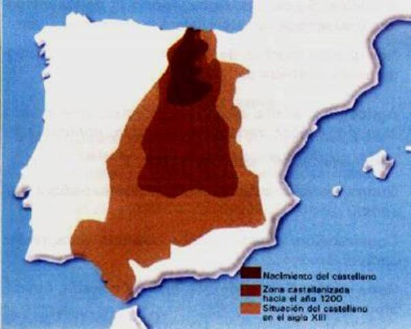 Historia y evolución del idioma español timeline | Timetoast timelines