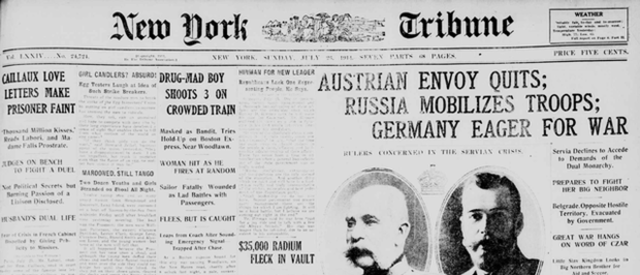 First World War timeline | Timetoast timelines