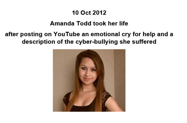 Cyber-bullying most recent cases timeline | Timetoast timelines
