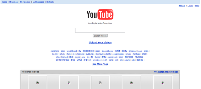 Diseños de la página web Youtube de 2005 a 2015 timeline | Timetoast ...