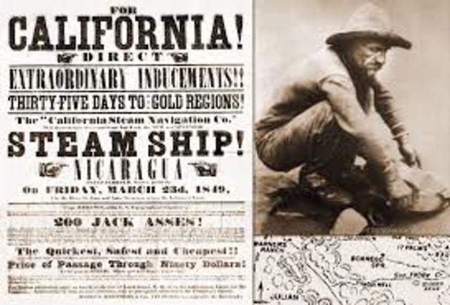 California, a Changing State (Gold Rush) timeline | Timetoast timelines