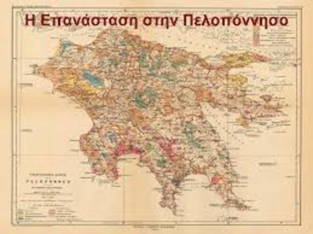 Η ΕΠΑΝΑΣΤΑΣΗ ΣΤΗΝ ΠΕΛΟΠΟΝΝΗΣΟ ΤΟ 1821 timeline | Timetoast timelines