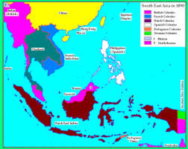 Asia Political Map Of 1880