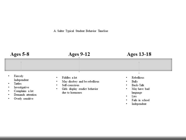 Typical student behavior timeline | Timetoast timelines