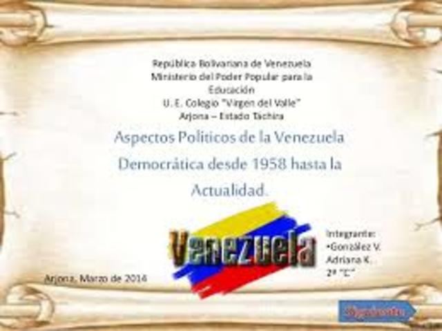 EVOLUCION POLITICA DE VENEZUELA timeline | Timetoast timelines
