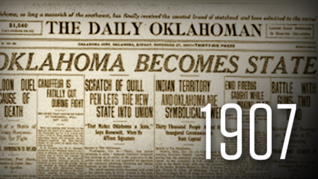 Oklahoma timeline | Timetoast timelines