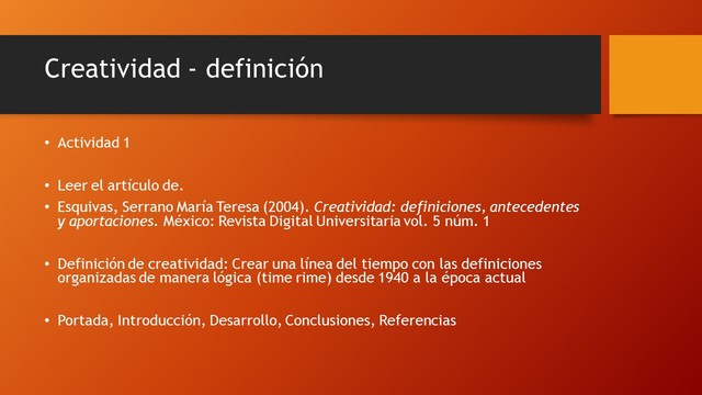 Definición de Creatividad timeline | Timetoast timelines