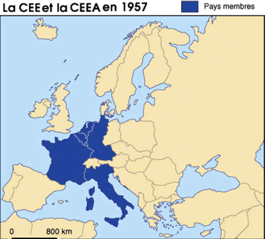 La formación de la Unión Europea timeline | Timetoast timelines