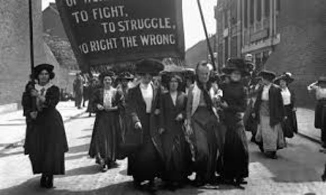 The suffragette movement 1906-1914 timeline | Timetoast timelines