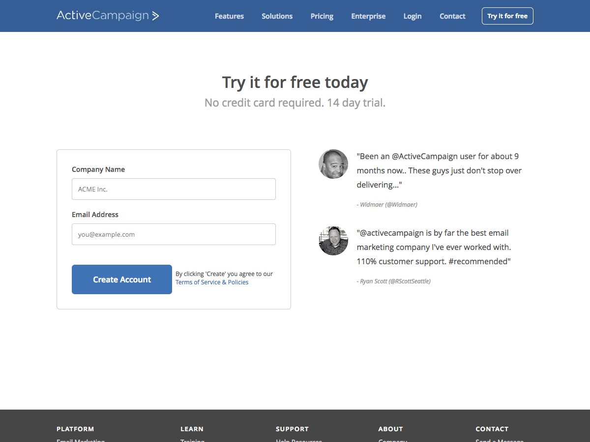 12 signup page inspiration with UX strategies in 2020 - SaaS Websites