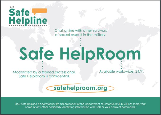 Safe HelpRoom and Safe Helpline App Postcard | Safe Helpline