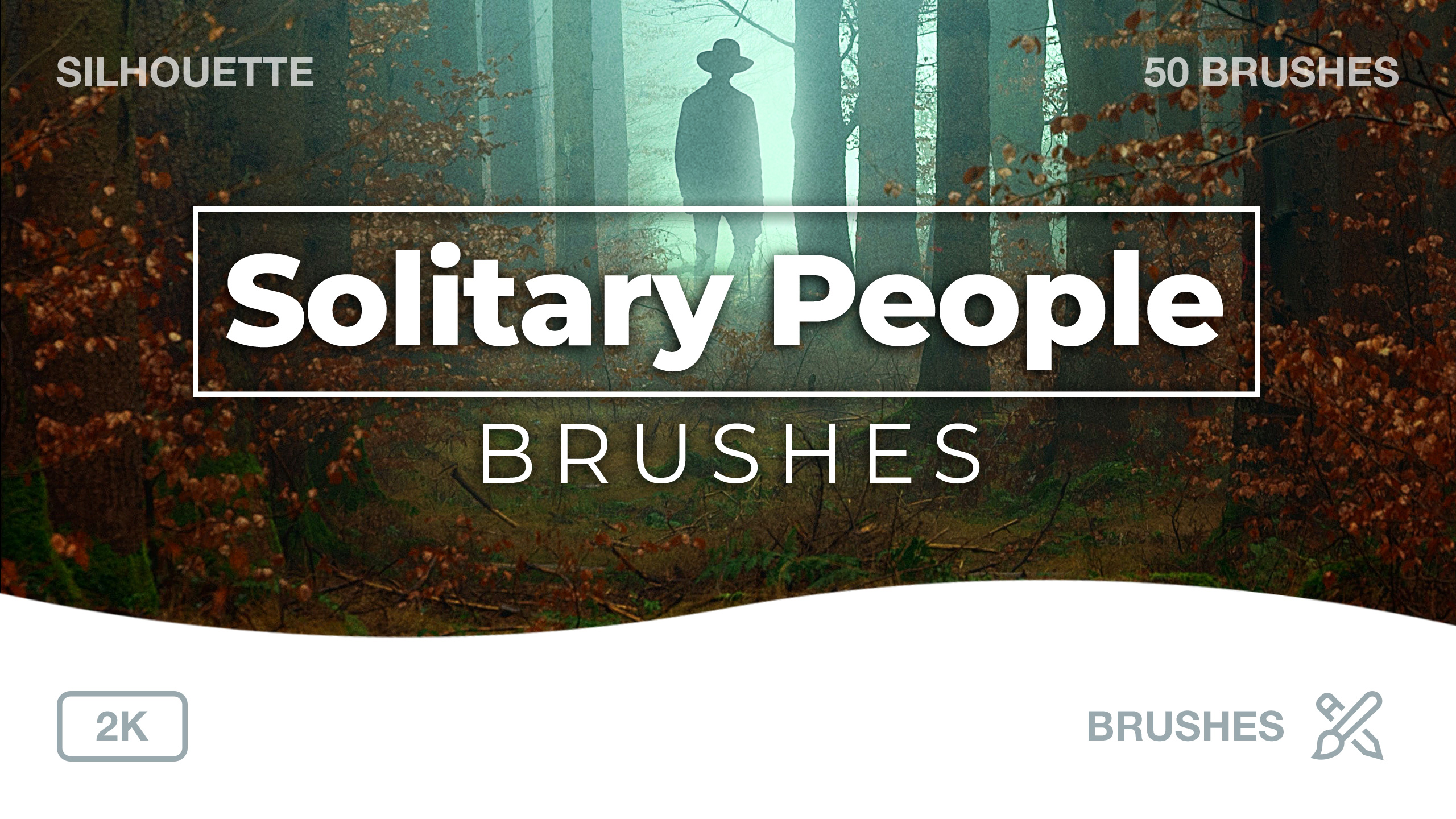 Solitary People Silhouette Brushes