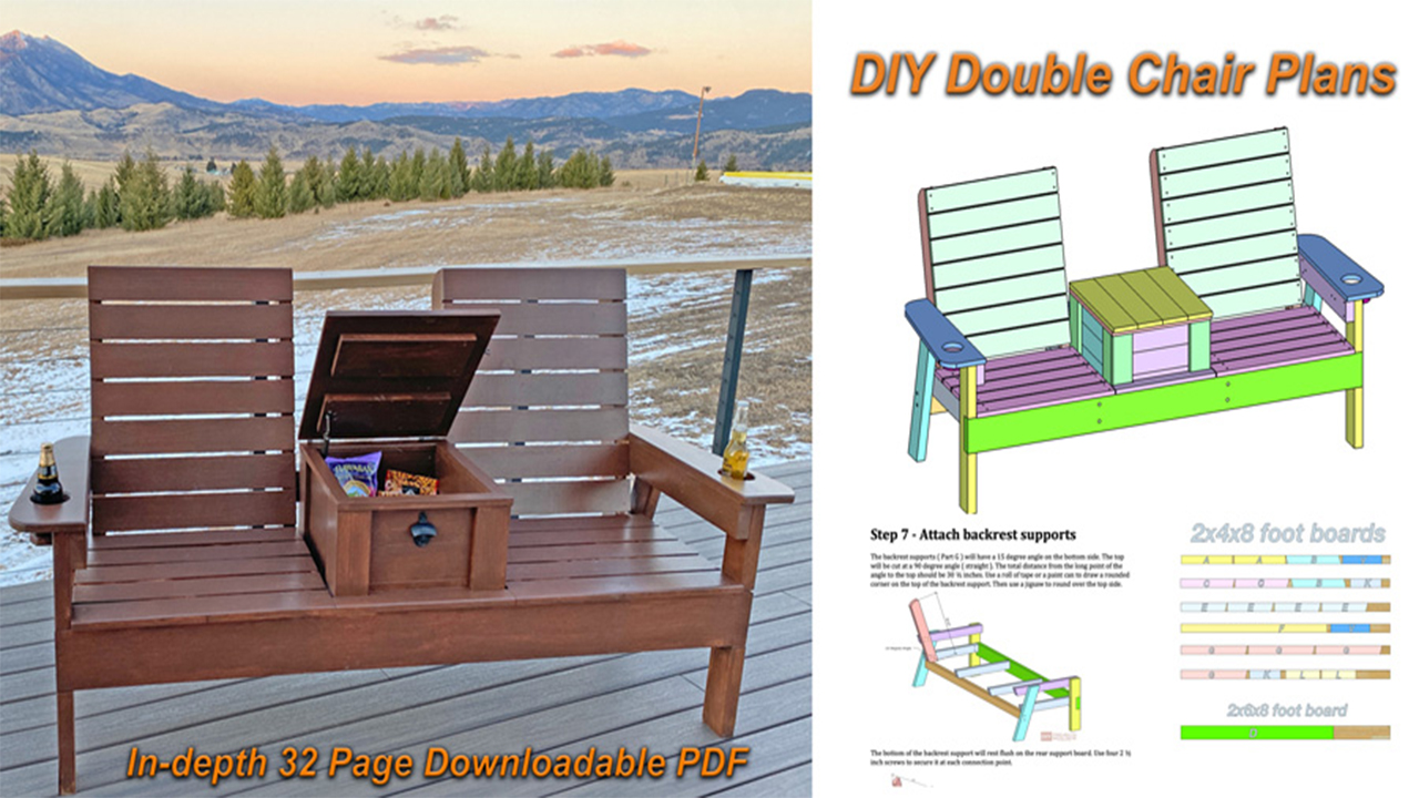 DIY Pete Double Chair Plans - With Storage