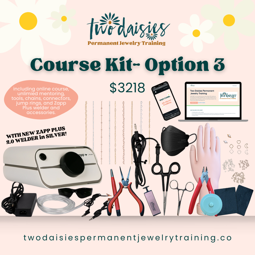 Two Daisies Permanent Jewelry Training Option 3 Zapp Plus 2.0 SILVER