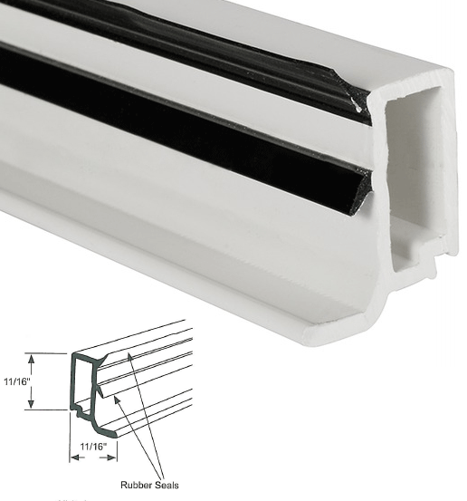 Residential PVC 11/16" x 11/16" Window Stop for Acrylon Windows