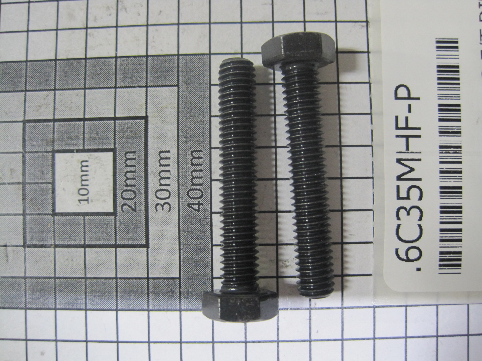 .6C35MHF-P,M6-1.0 X 35 HEX CAP DIN933 F/T 8.8 PLAIN,Specialty Bolt ...
