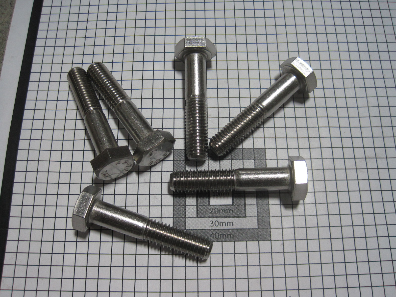 .10C50MHCS,M10-1.5 X 50 HEX CAP SCREW DIN 931 S/S,Specialty Bolt ...