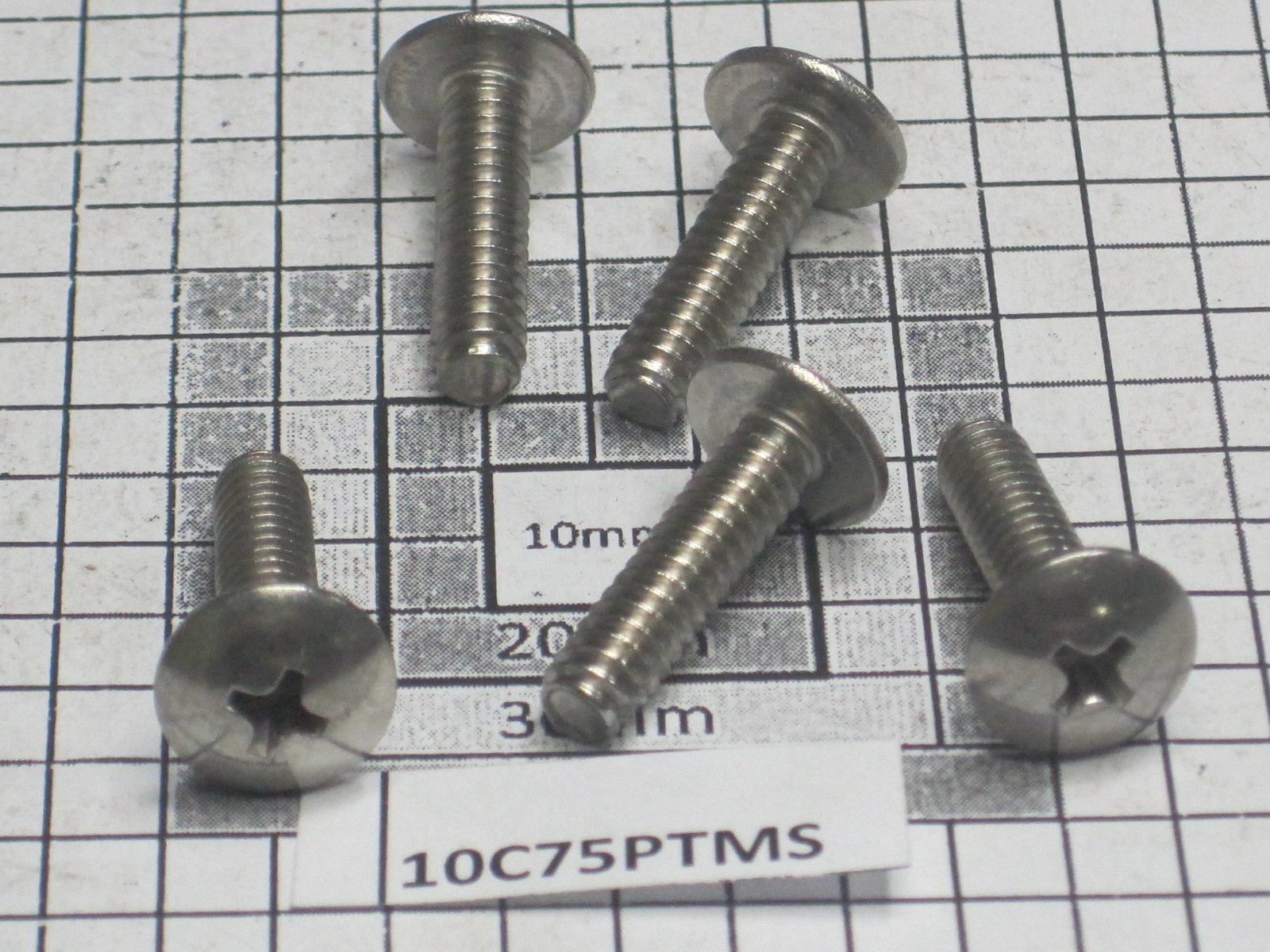 10C75PTMS,10-24 X 3/4 PHIL TRUSS HEAD M/S S/S,Specialty Bolt & Screw, Inc.