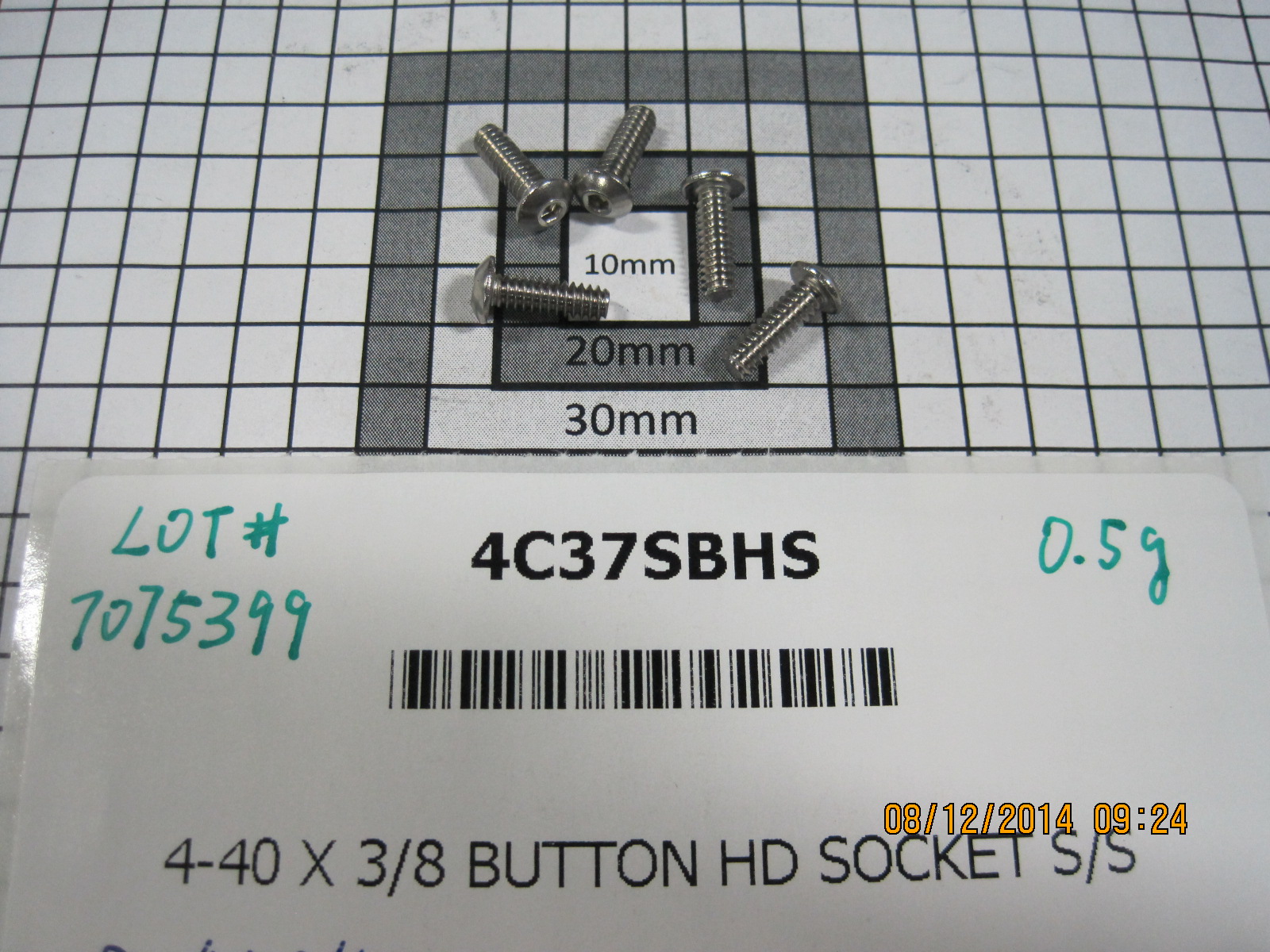 4C37SBHS,4-40 X 3/8 BUTTON HEAD SOCKET S/S,Specialty Bolt & Screw, Inc.