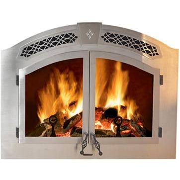 Napoleon Fpsc Arched Fireplace Faceplate – Satin Chrome Plated – Flipsphere