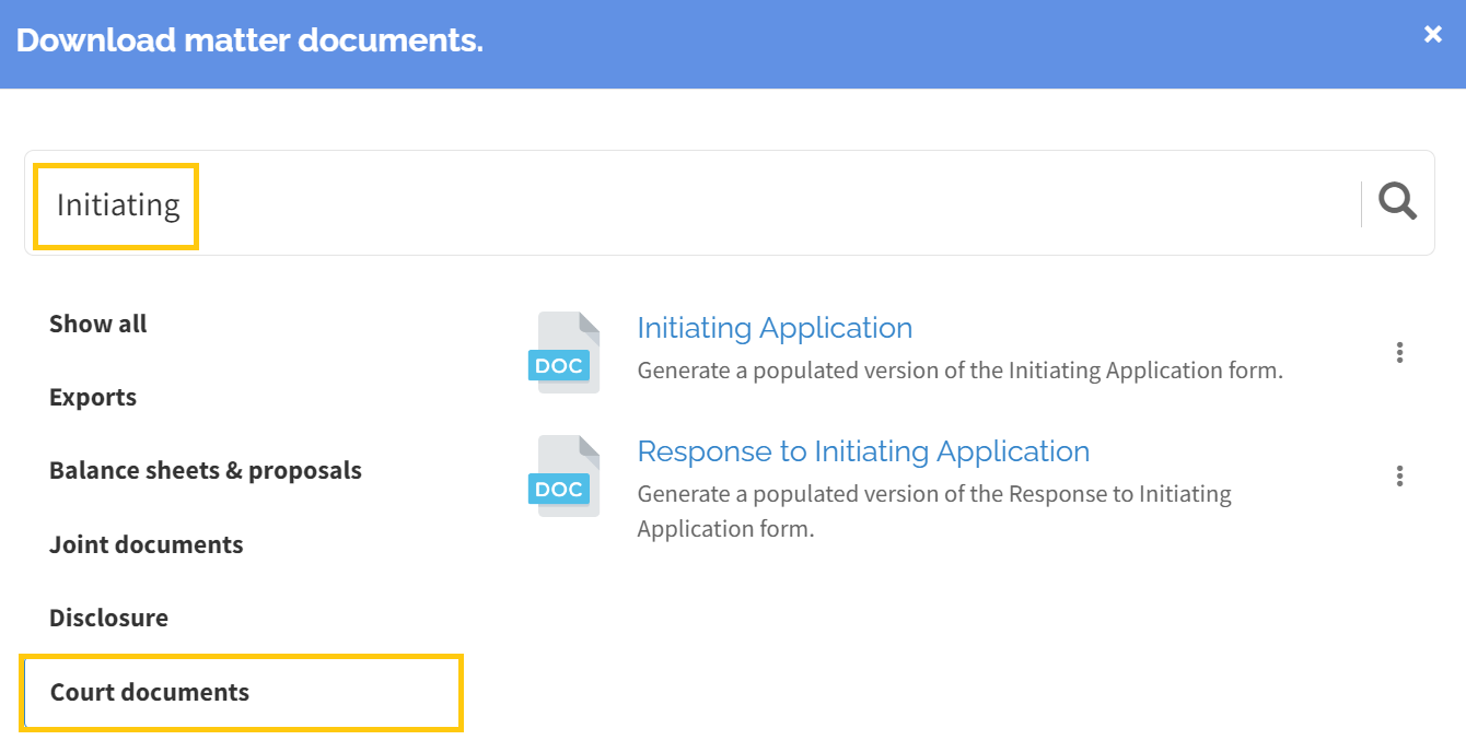 Initiating Application – FamilyPro