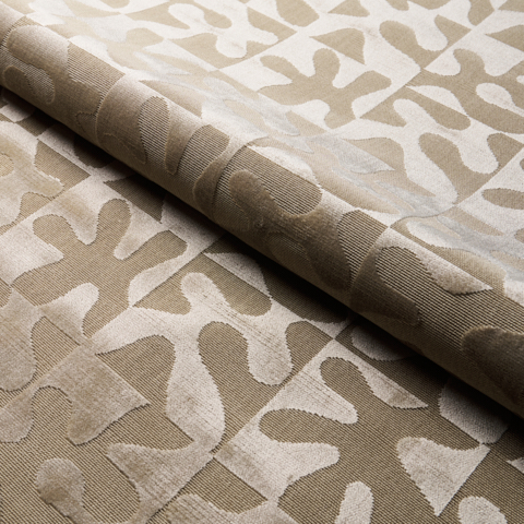 Modern Dance Velvet - Champagne Fabrics | Schumacher
