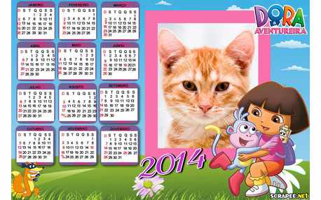 Moldura - Calendario Dora Aventureira