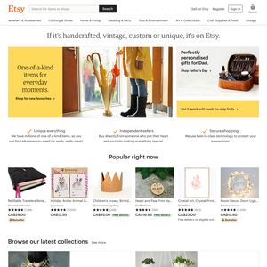 Etsy Canada Affiliate Program
