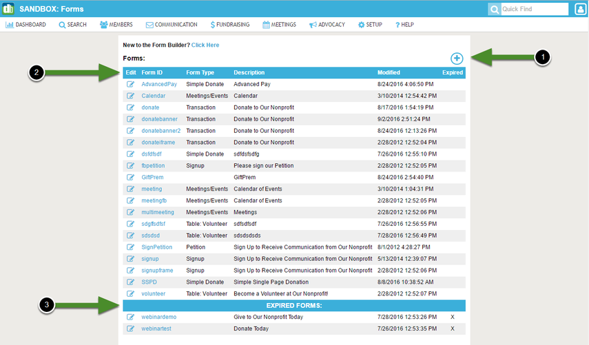 Form List – thedatabank Support Center