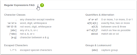 Regular Expression Templates – PX Knowledge Base