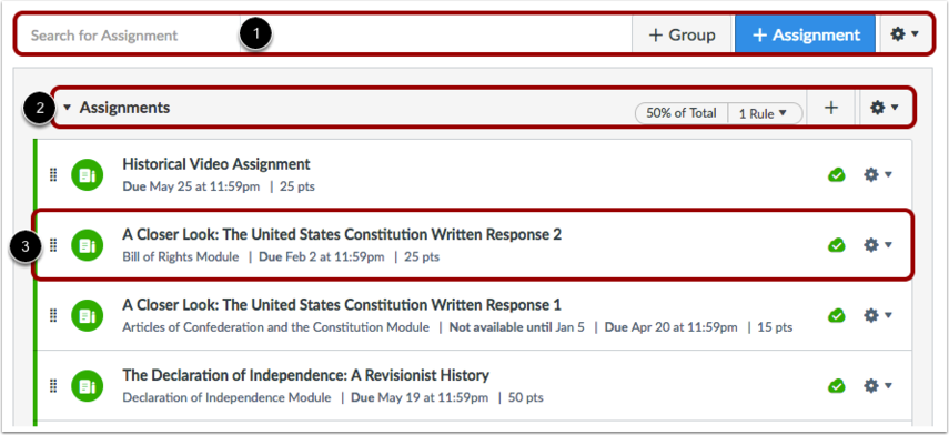 How do I use the Assignments Index Page? | Canvas Community