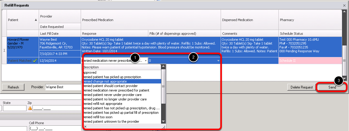 Electronic Refill Requests | Clinical User Manual | SOAPware Documentation