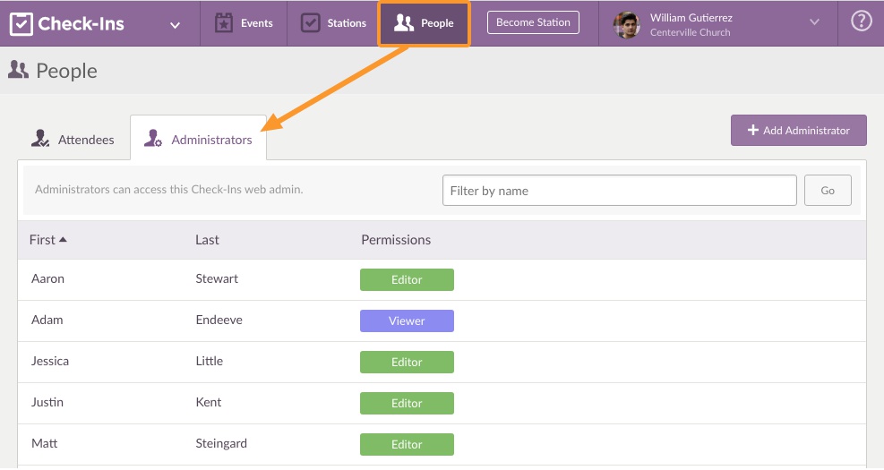 Permissions in Check-Ins – Check-Ins
