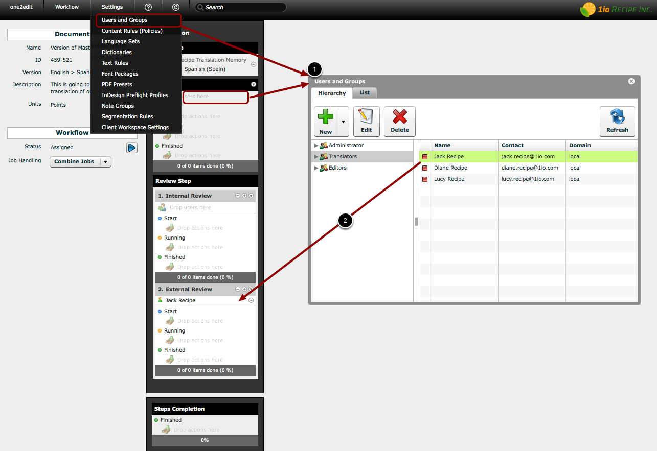 Section 13: Assign users to workflow steps – Support