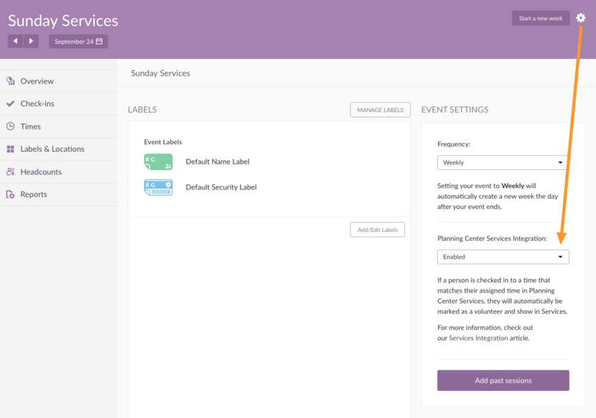 Check-Ins and Services Integration – Check-Ins