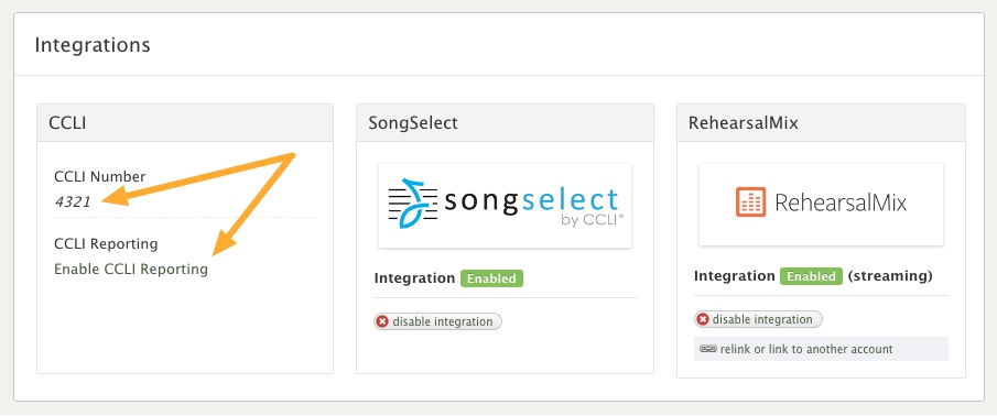 CCLI Reporting – Services