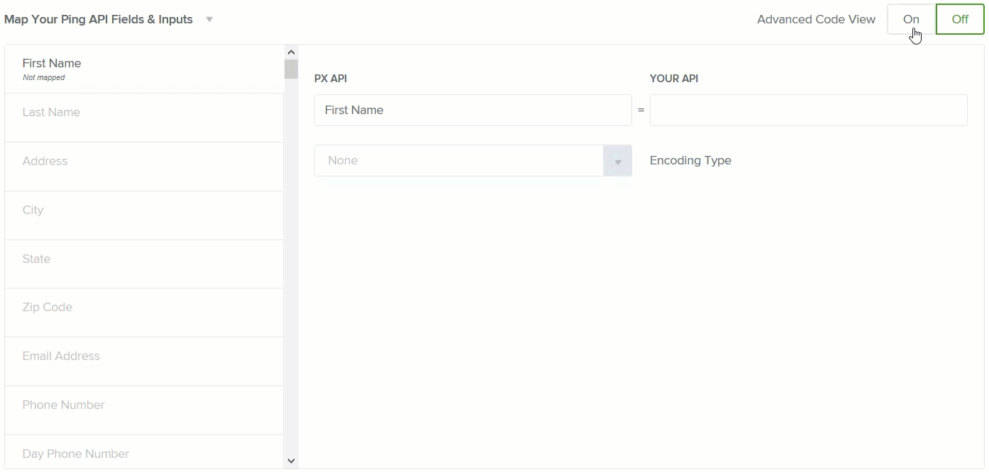 Step 2: Map Inputs – PX Knowledge Base