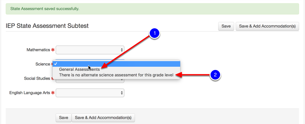 Science Assessments Changes to the IEP Process as of 1.17.18 – DnA & ISE