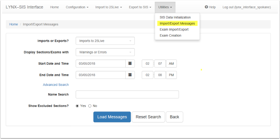 How to IMPORT an Academic Term from CS to 25Live using LYNX | 25 Live ...