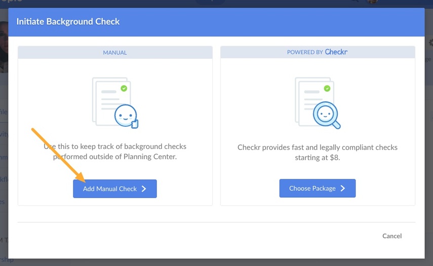 Manually Track Background Checks – People