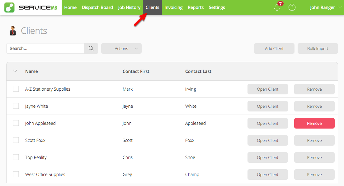 How to delete a client record – ServiceM8 Help