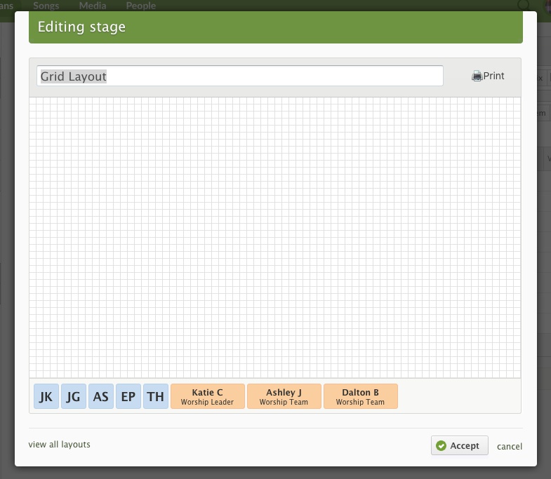 Stage Layouts – Services