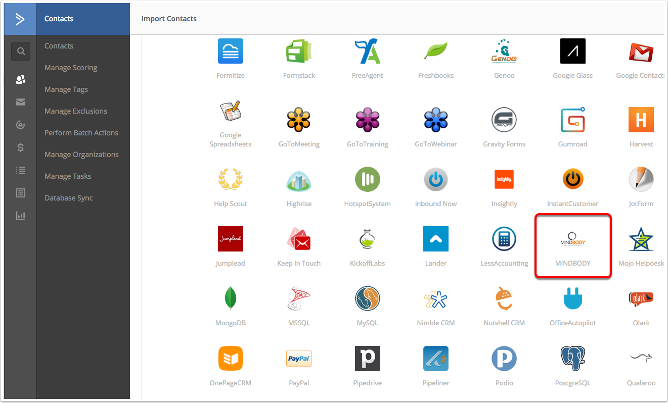 MINDBODY integration – ActiveCampaign Help Center