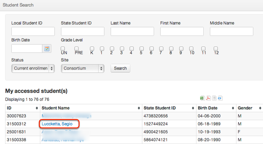View a Student's Encounter History – DnA & ISE