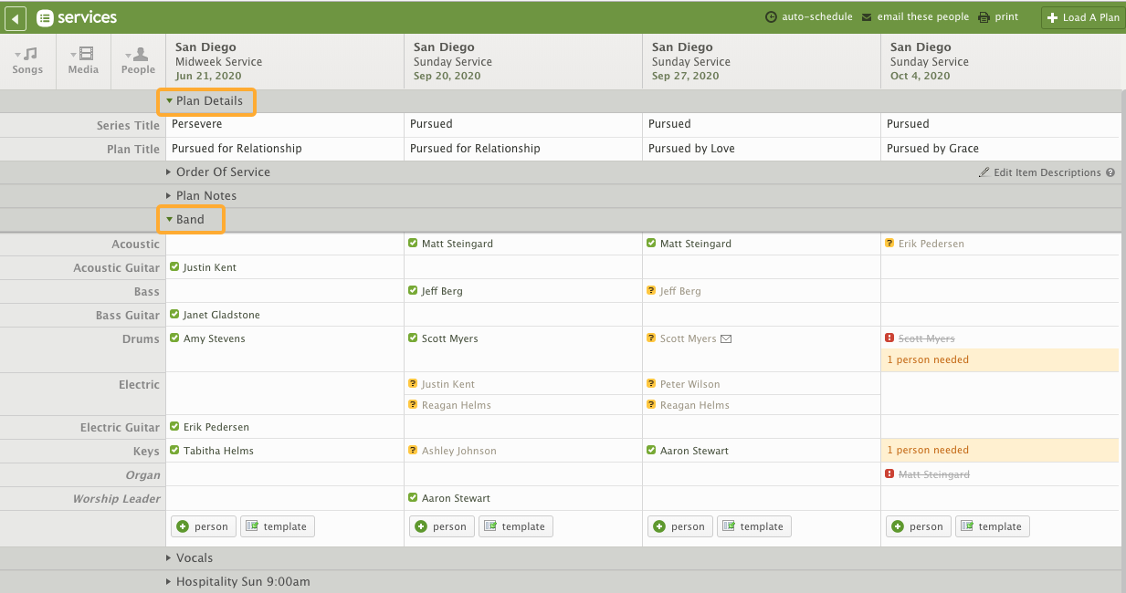 Matrix Reports – Services