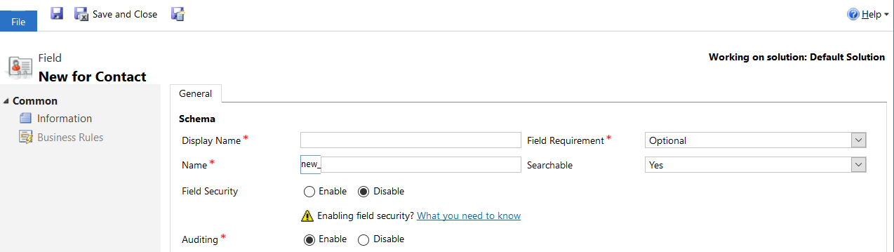 Creating a Custom Field – Customer Care Portal